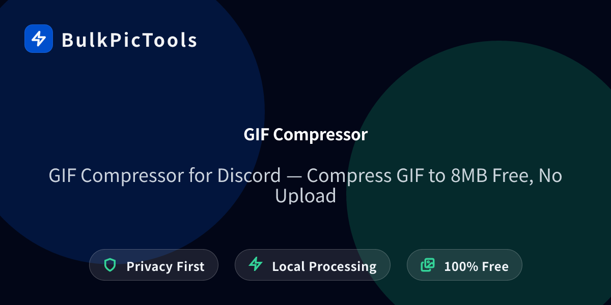 GIF Compressor for Discord — Compress GIF to 8MB Free, No Upload ...